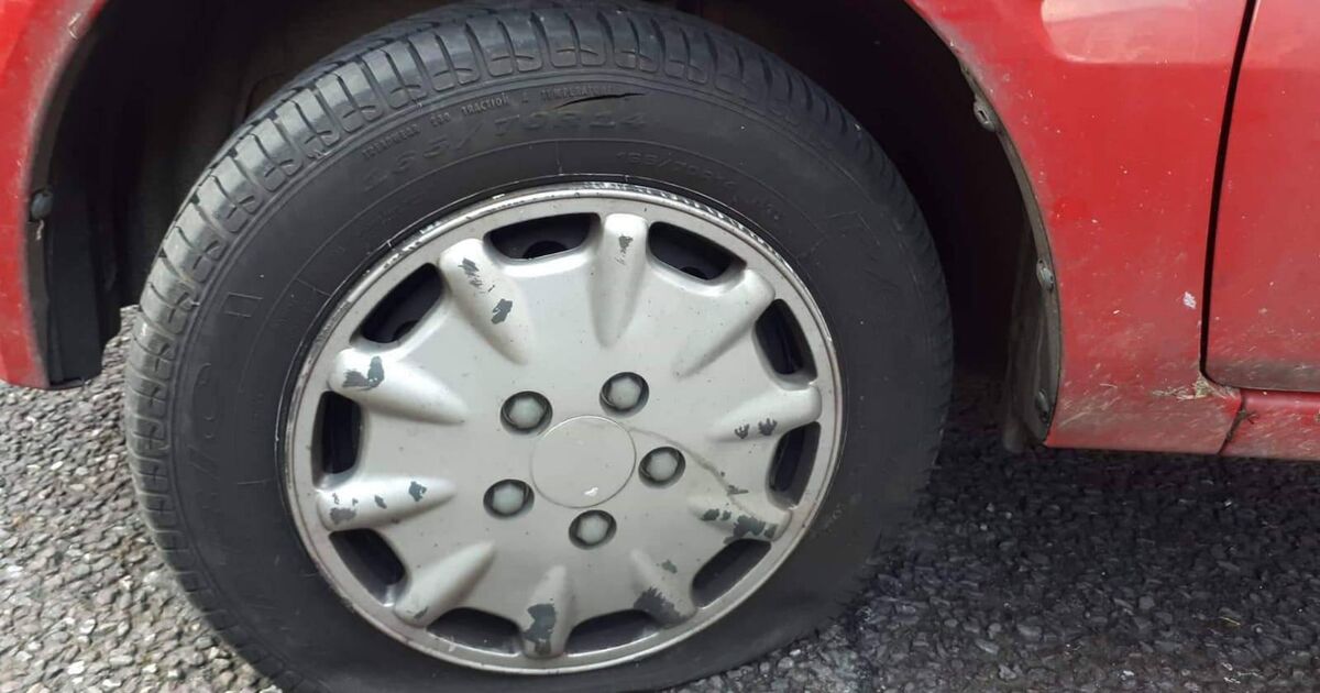 Tyre slasher vandalising car with pro-choice sticker caught on CCTV