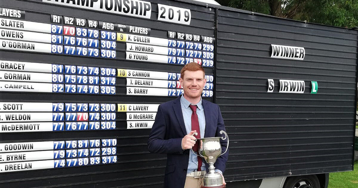 Monkstown Golf Club will benefit as Shane Irwin earns PGA qualification