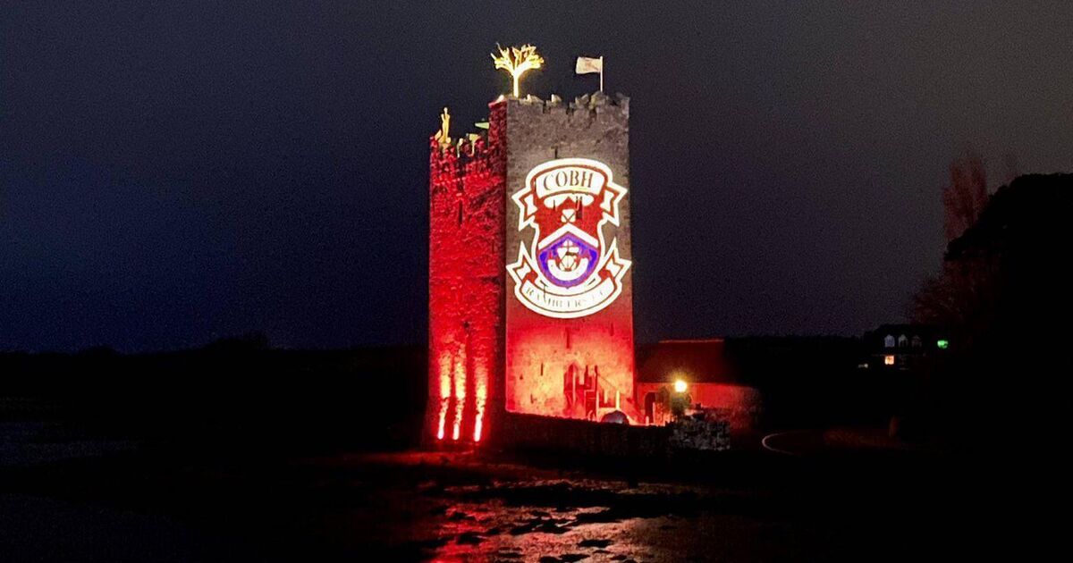 Belvelly Castle lights up in support of Cobh Ramblers