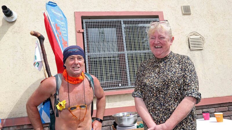 Speedo Mick visits Cork Penny Dinners on his five-month trek