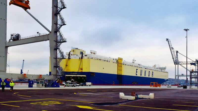 Pictures: Massive vessel first to dock at new Ringaskiddy quay