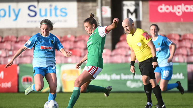 Cork City battle hard against Peamount United until floodgates open