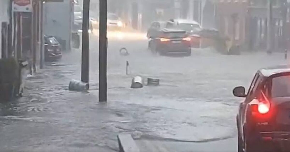 WATCH: Parts of Cork city underwater following heavy rainfall