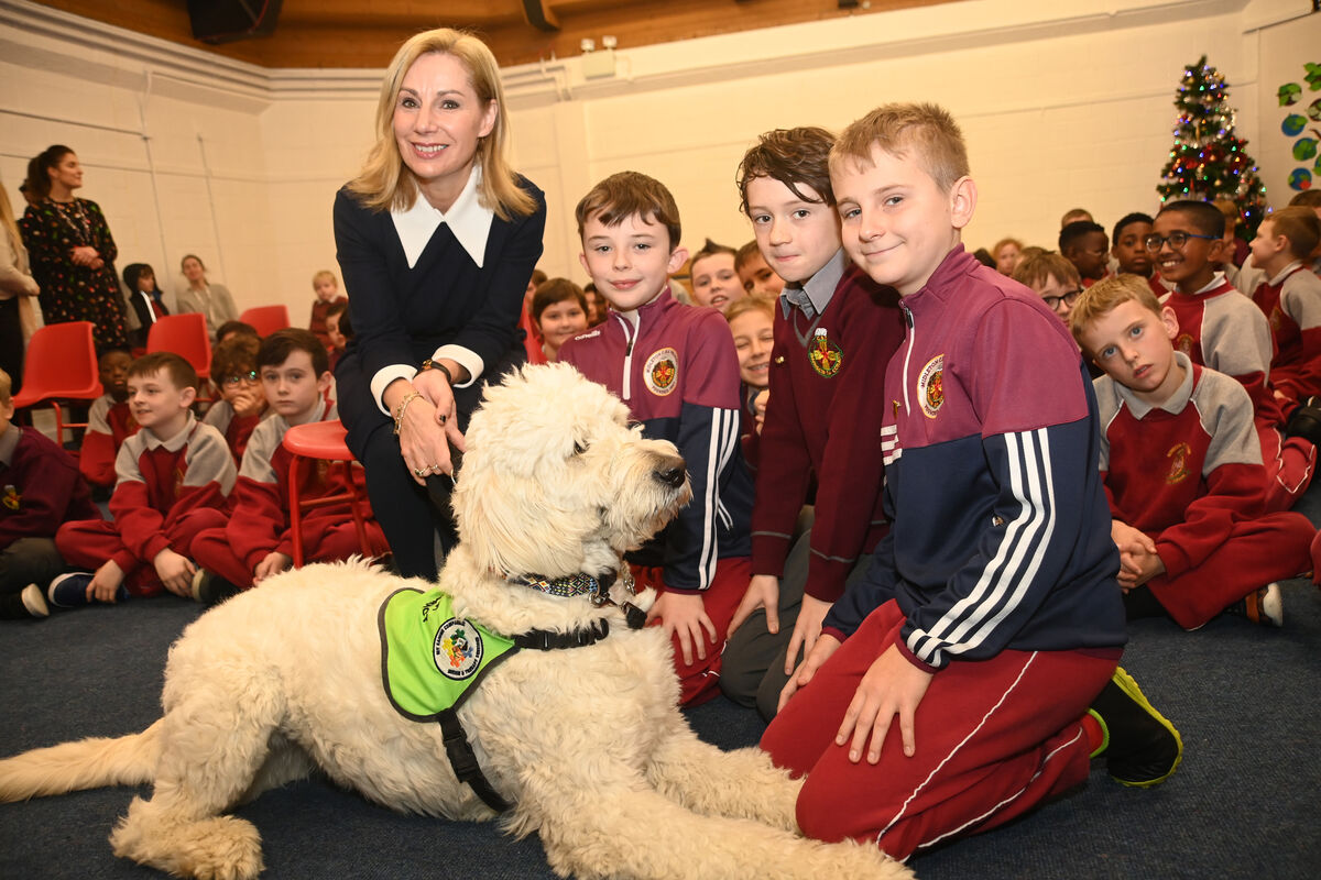 Pictures: Junior minister Madigan gets a tour of Midleton Primary CBS