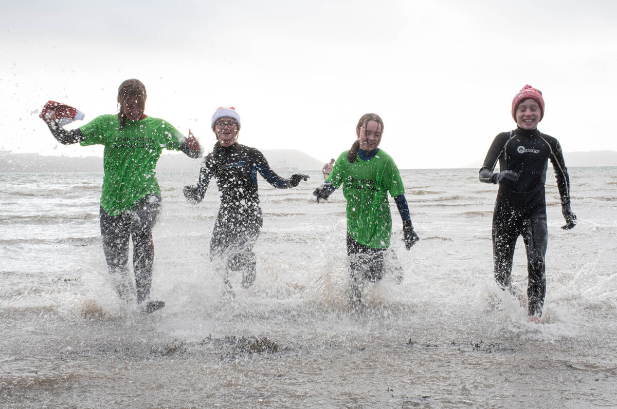 Pictures: Hardy souls brave Christmas Day swims along Cork's coastline