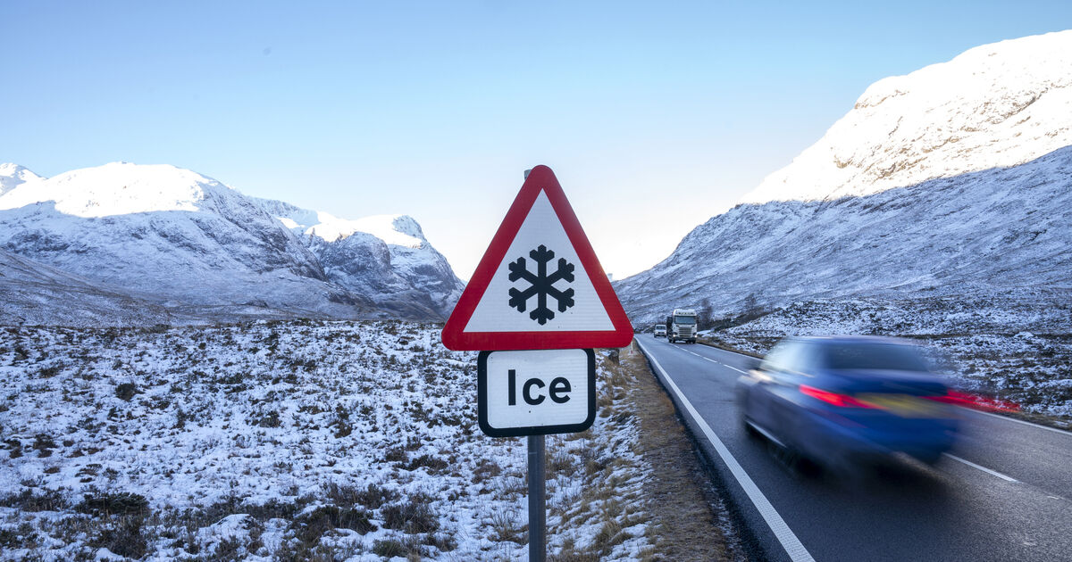 Status yellow ice warning for Monday