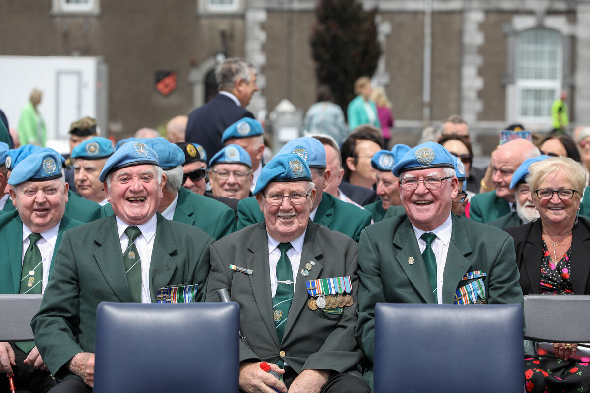 President honours servicemen and women at Cork army barracks