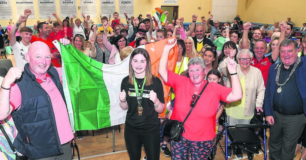 Pictures: Hero’s welcome for world champion Aideen, 17
