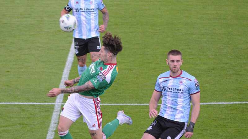 Cork City striker Ruairí Keating collects Player of the Month award