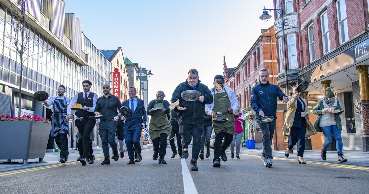 WATCH: MacCurtain St traders take part in annual pancake race