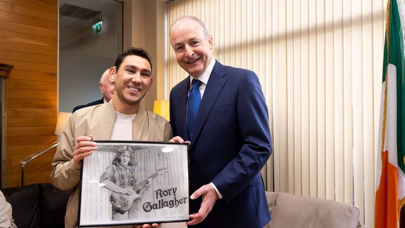 Cork artist praised by Taoiseach for his Rory Gallagher portrait